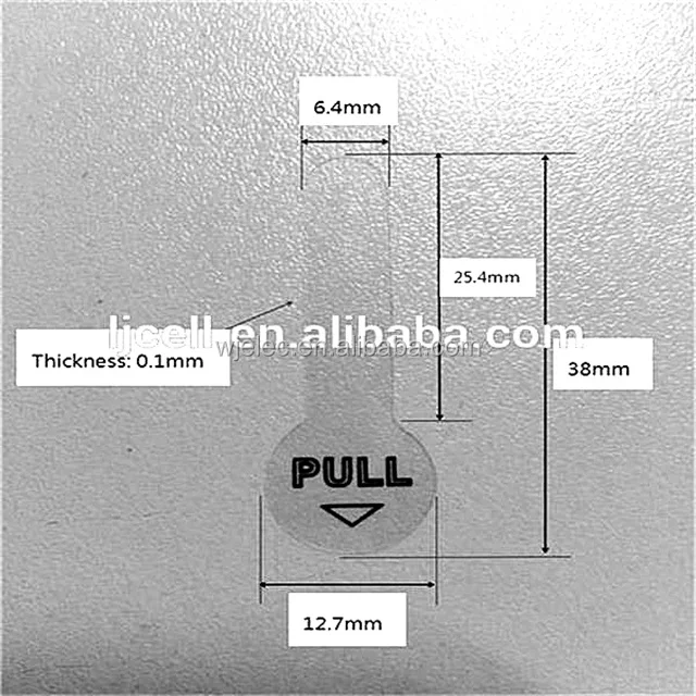 Transparent PET Battery Insulator Tabs for CR and AG Cells - 2000pcs ...