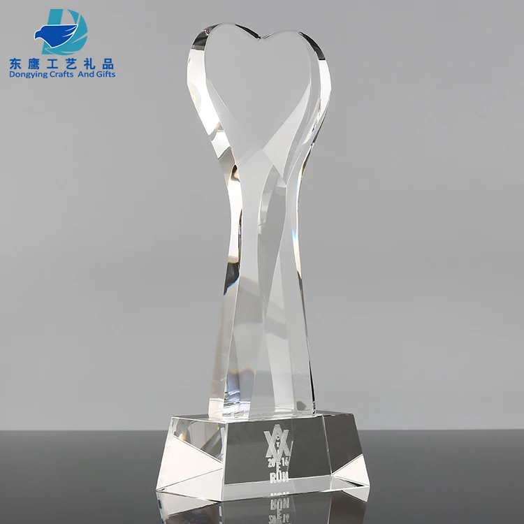 2019 Best Selling Creative Design Heart Shaped Crystal Award Trophy ...