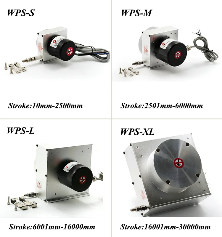 6000mm Current Output String Potentiometer Wire Rope Sensor For ...