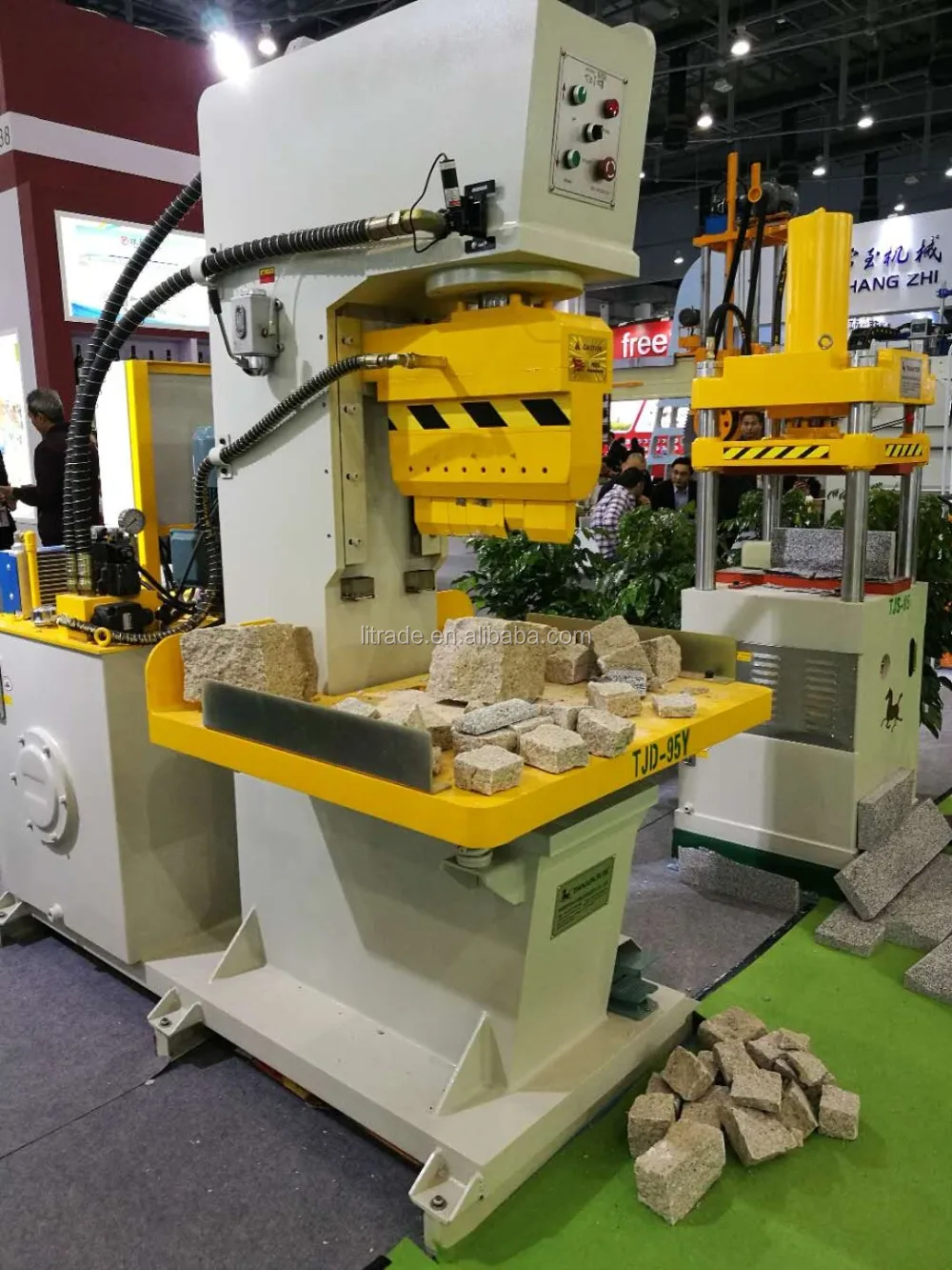 Tj-s95h Saw-cut Face Stone Splitting And Stamping Machine Pressing ...