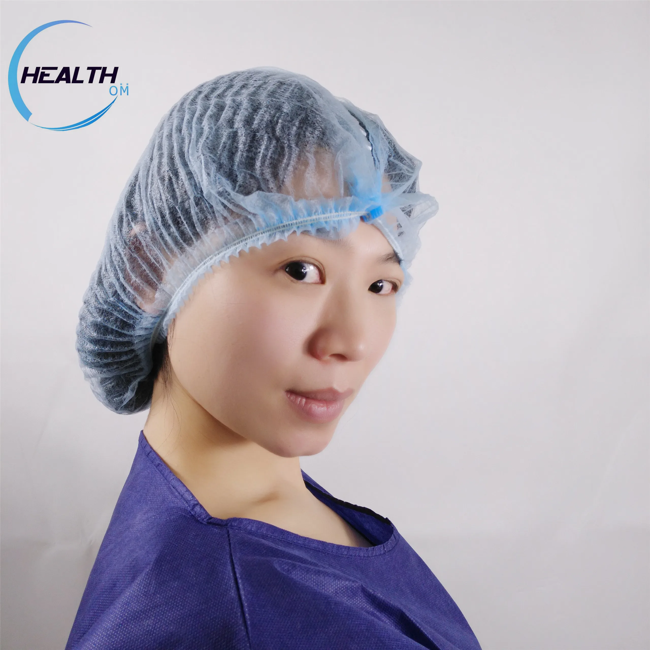 Double Elastic Mob Cap Clip Head Cover Clip Non Woven Hospital Use ...