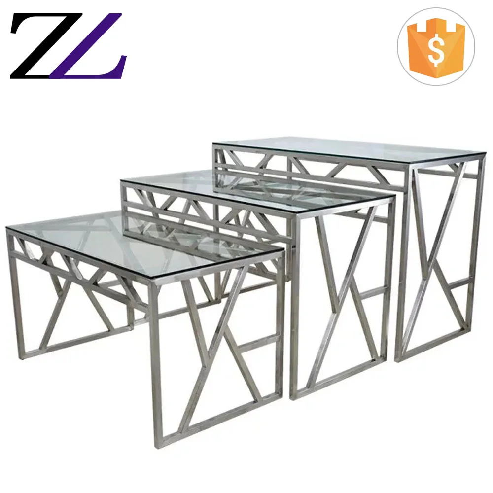 Italian Furniture Buffet Station Glass Top Center Table Design ...