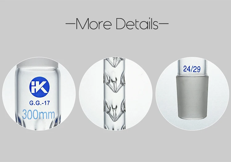 Lab Glassware 300mm Boro 3.3 Distillation Column Glass Heavy Wall ...