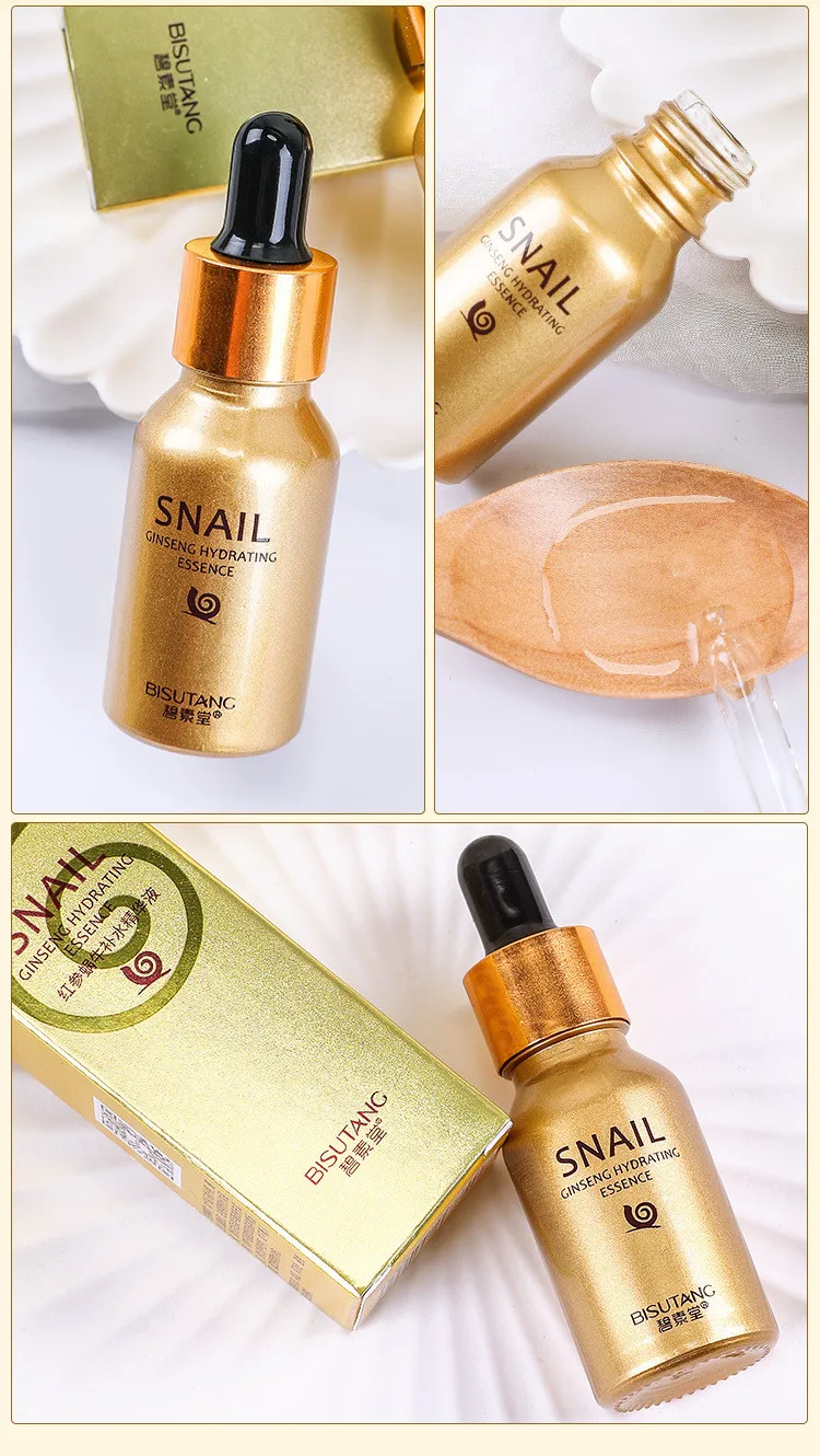 Oem 15ml Snail Extract Whitening Nourishing Essence Liquid Anti-aging ...