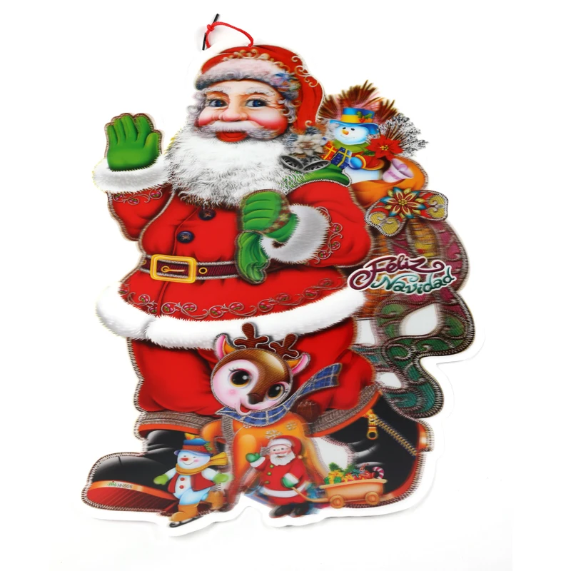 Merry Christmas Wall Sticker - Delicate Santa Claus 3D Crafts