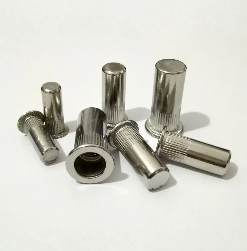 M4 M5 M6 M8 M10 Stainless Steel Large Flange Closed End Ribbed Body ...