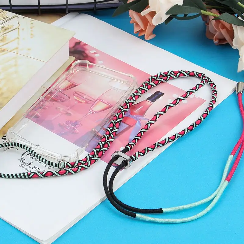 Rope Thread Wrapped String Neckband Braided Wire Colorful Phone Straps ...