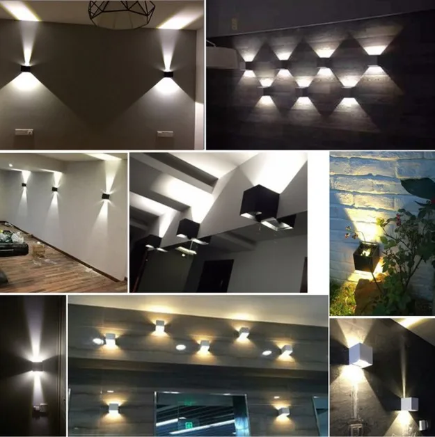 Lámparas De Pared Led Modernas Impermeables,Luces De Pared De Arriba Y ...
