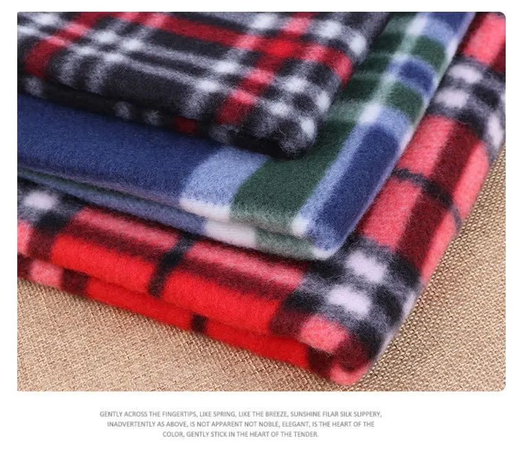Polyester Printed Plaid Polar Fleece Fabric - Buy Plaid Polar Fleece ...
