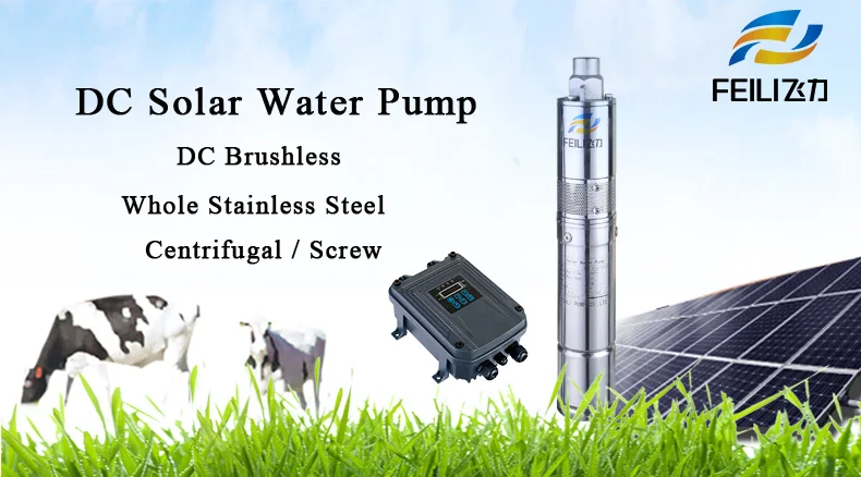 100m Max Head Submersible Solar Pump 1.8m3/h Solar Water Well Pumps ...