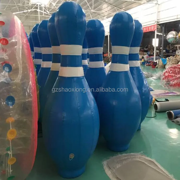 Customized Size Inflatable Human Bowling Lane & Pins Set