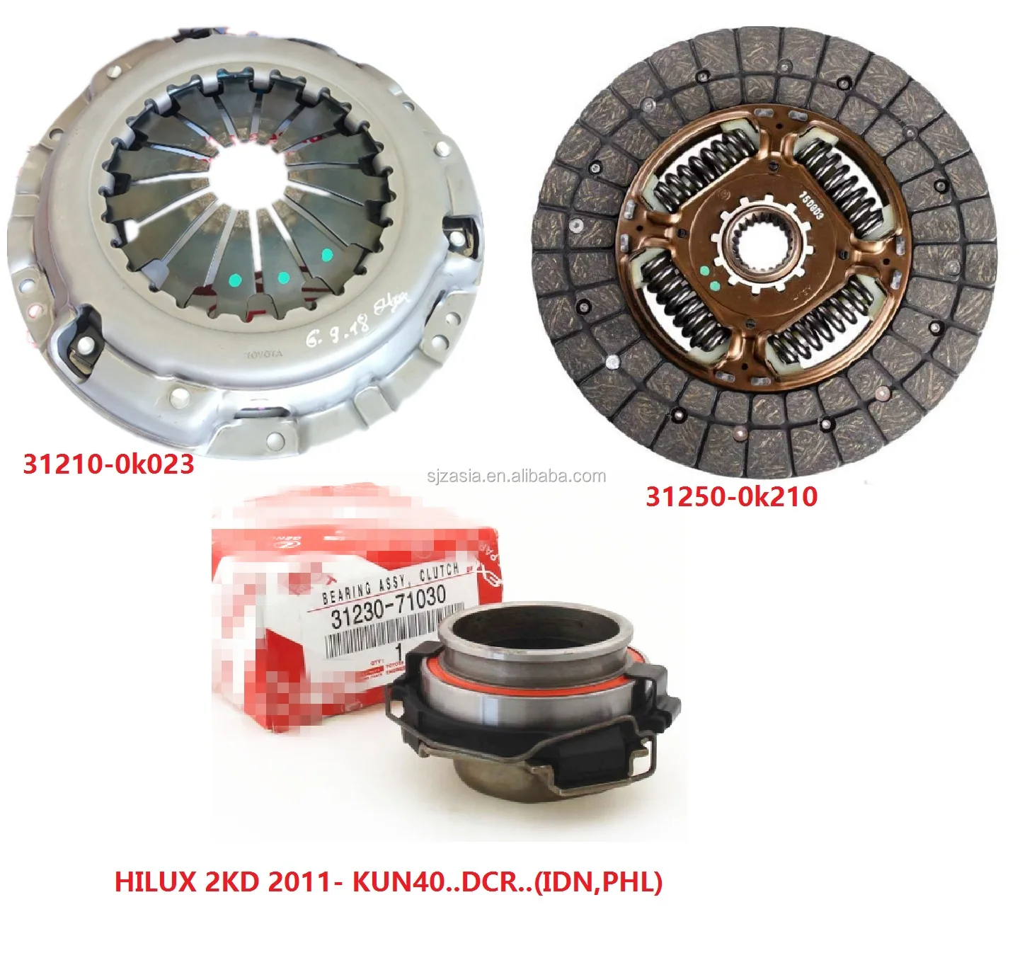 Clutch Disc For Hilux Kun10 Kun40 2kd 31250-0k210,Clutch Cover 31210 ...