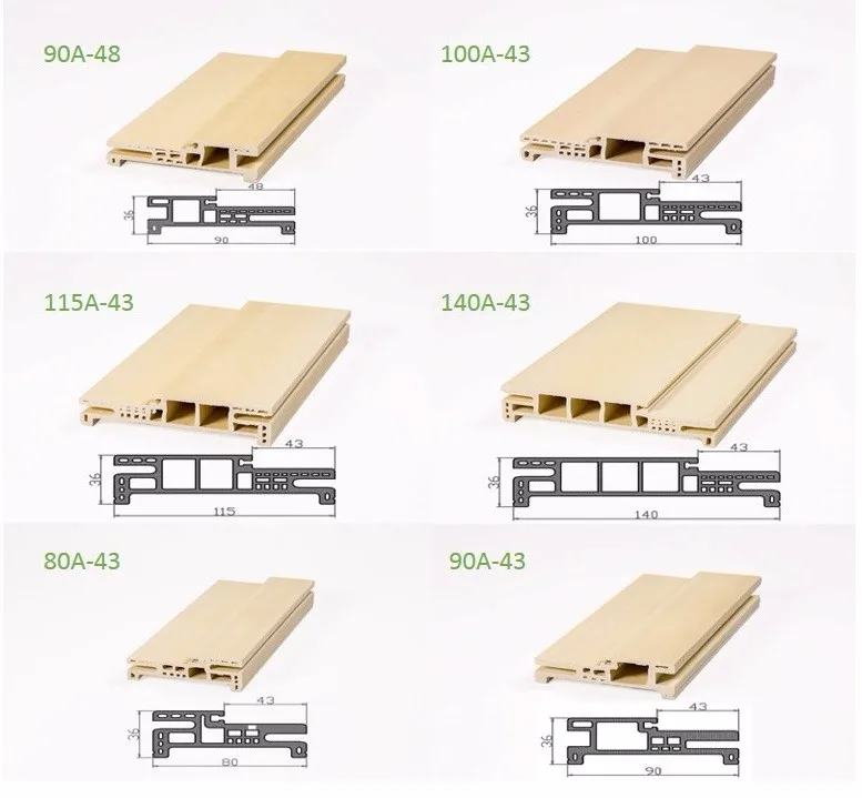 A Type Adjustable Wpc Door Frame For 100mm Wall Waterproof Fireproof ...