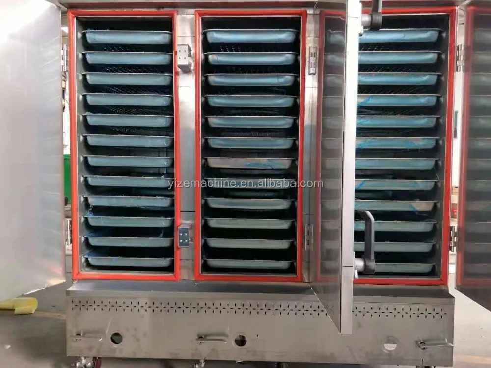 Double Door 24 Trays Large Capacity Industrial Rice Steamer