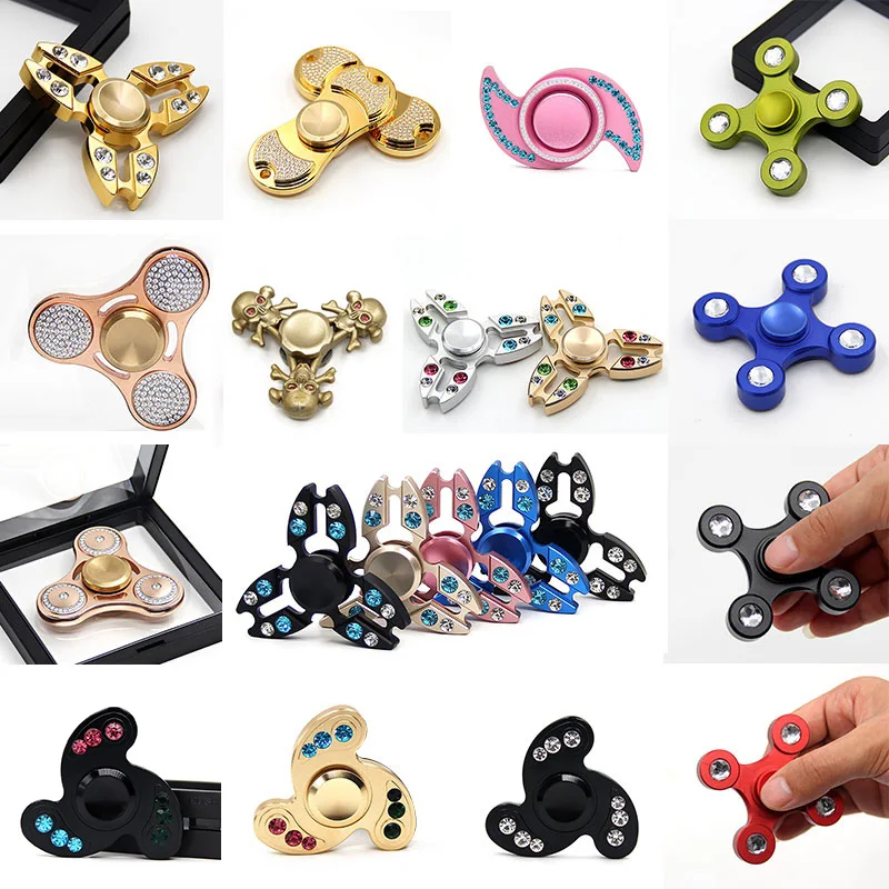 Hot Luxury Custom Fidget Spinner Toys With Encrusted Diamond Hand ...