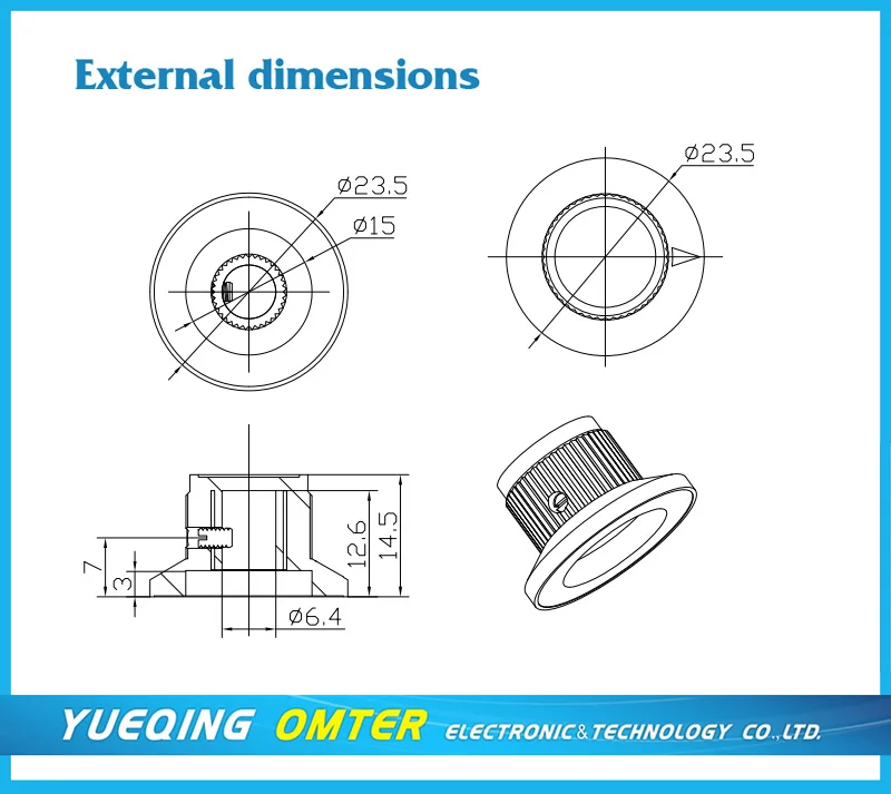 3017B Tynx Audio Volume Control Knob - Black & Precise