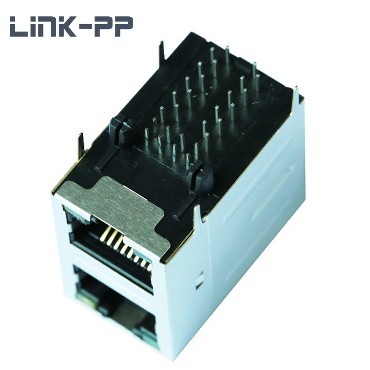 71f-1202gydz2nl 2*1 Port Rj 45 Ethernet Rj45 Socket Connector - Buy 2*1 ...