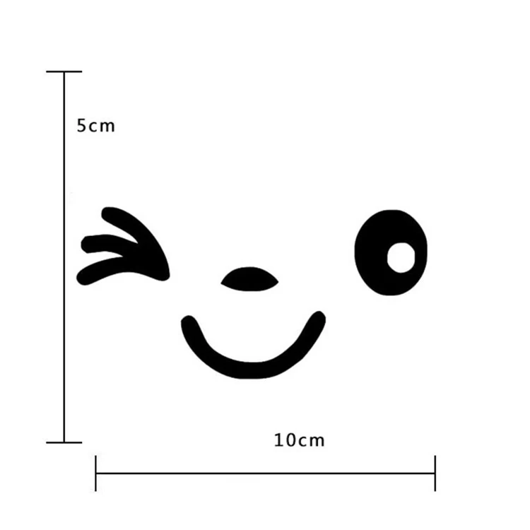 2pcs/set Smile Face Car Side Mirror Rearview Sticker - Buy Smile Face ...