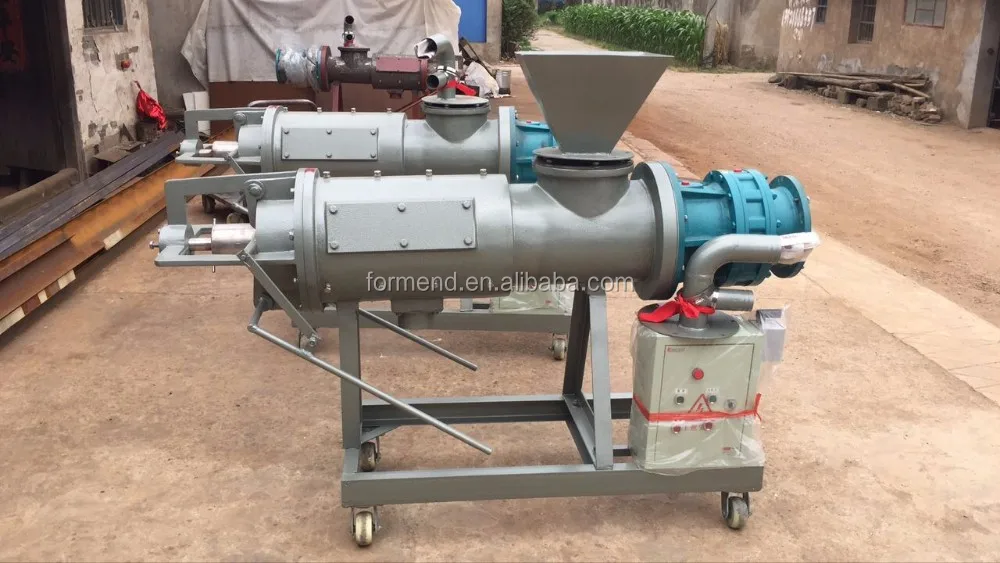 SS 304# screw press pig dung dewatering machine/cow manure separator ...