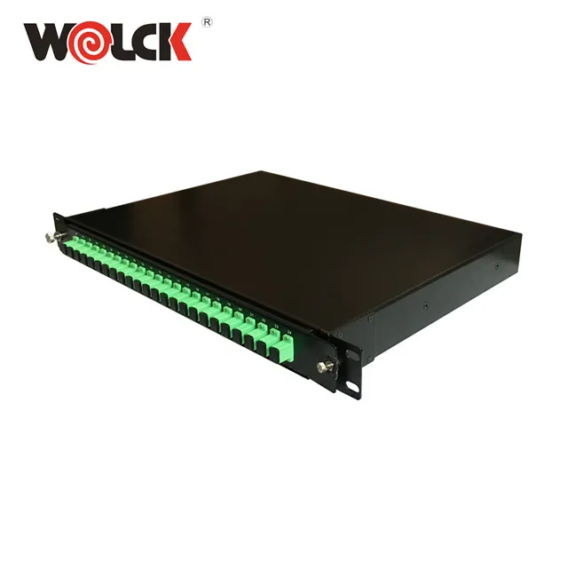 19 Inch Rack Mount 12 Ports 24 Cores Sc/upc Fiber Optic Patch Panel Odf ...