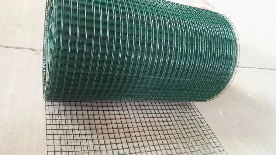 1/4 Inch PVC Coated Wire Mesh Roll: Green Welded Wire Mesh
