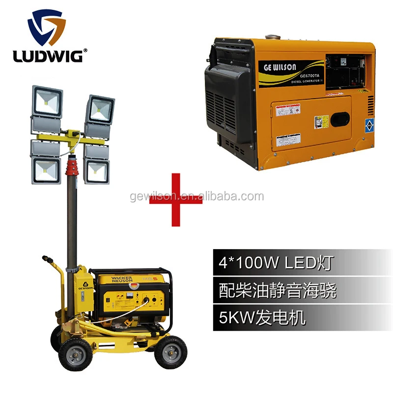 Yanmar Diesel Generator Portable Lighting Tower With 4x150w Led From ...