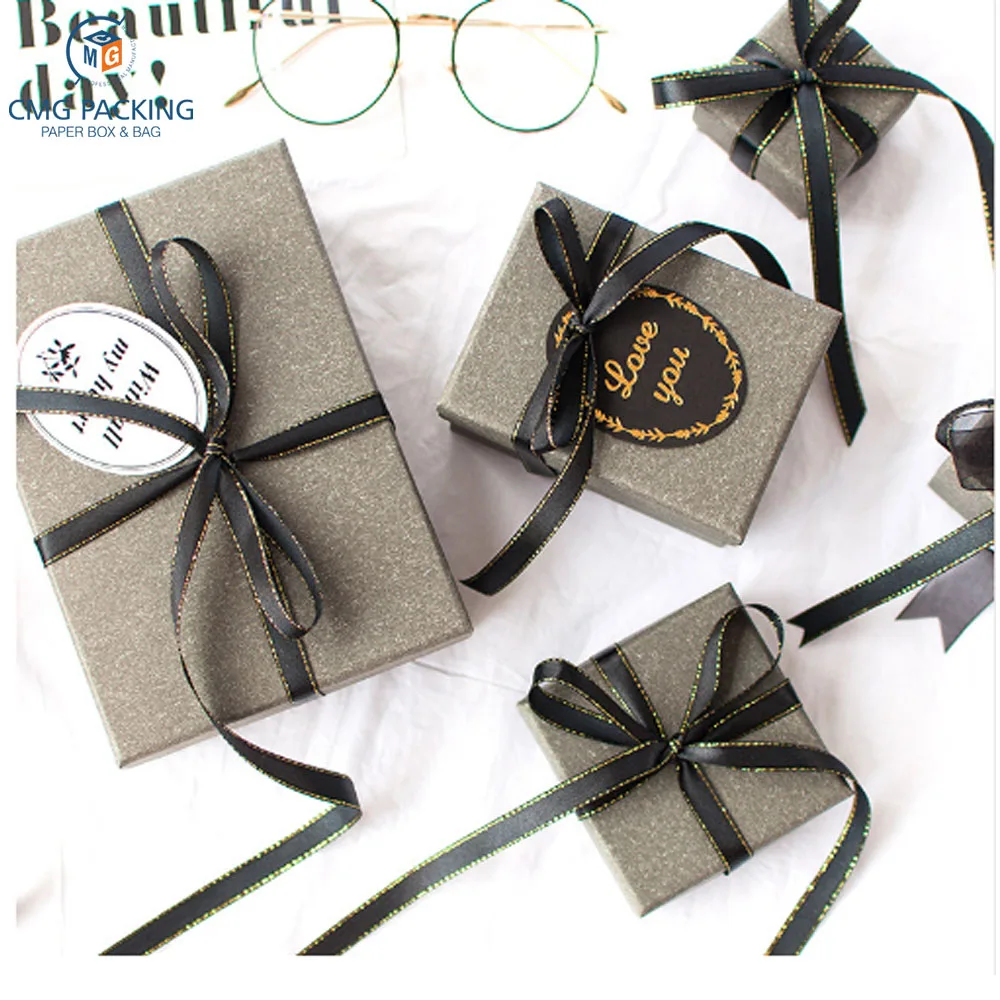 Custom High Quality Mysterious Gray Gift Box for Valentine's Day