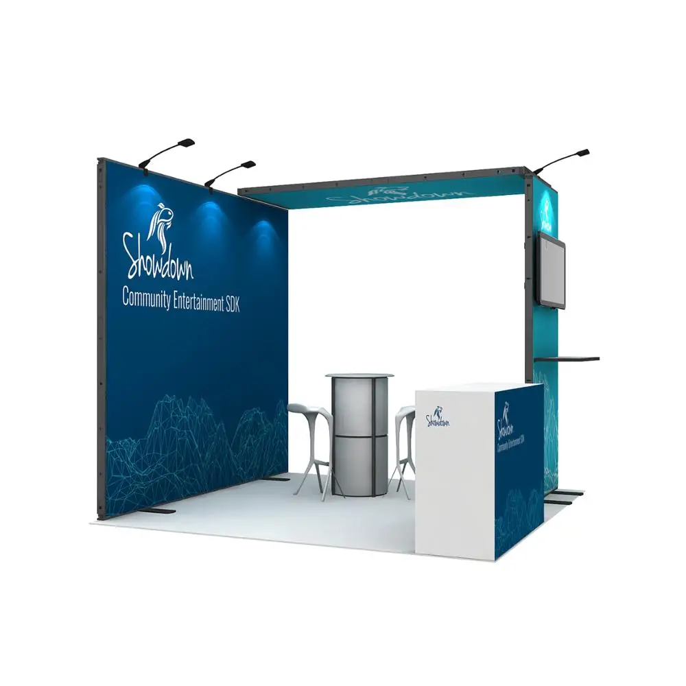 Modular 3x3 Trade Show Display Booth - Transformable & Reusable