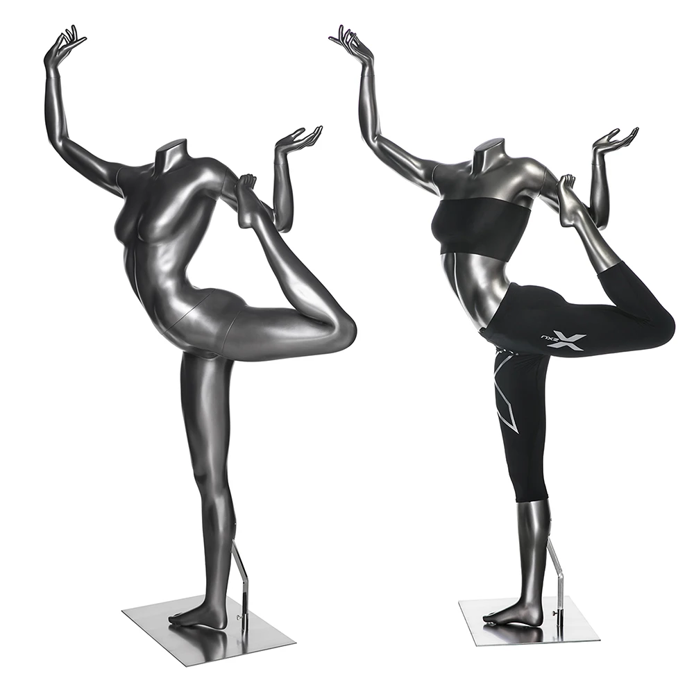 Fiberglass Full Body Headless Female Yoga Sports Mannequin - Buy Female ...