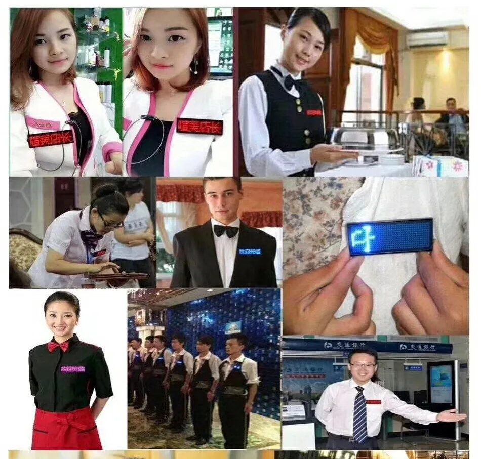 Wearable LED Name Badge - Programmable Scrolling Message