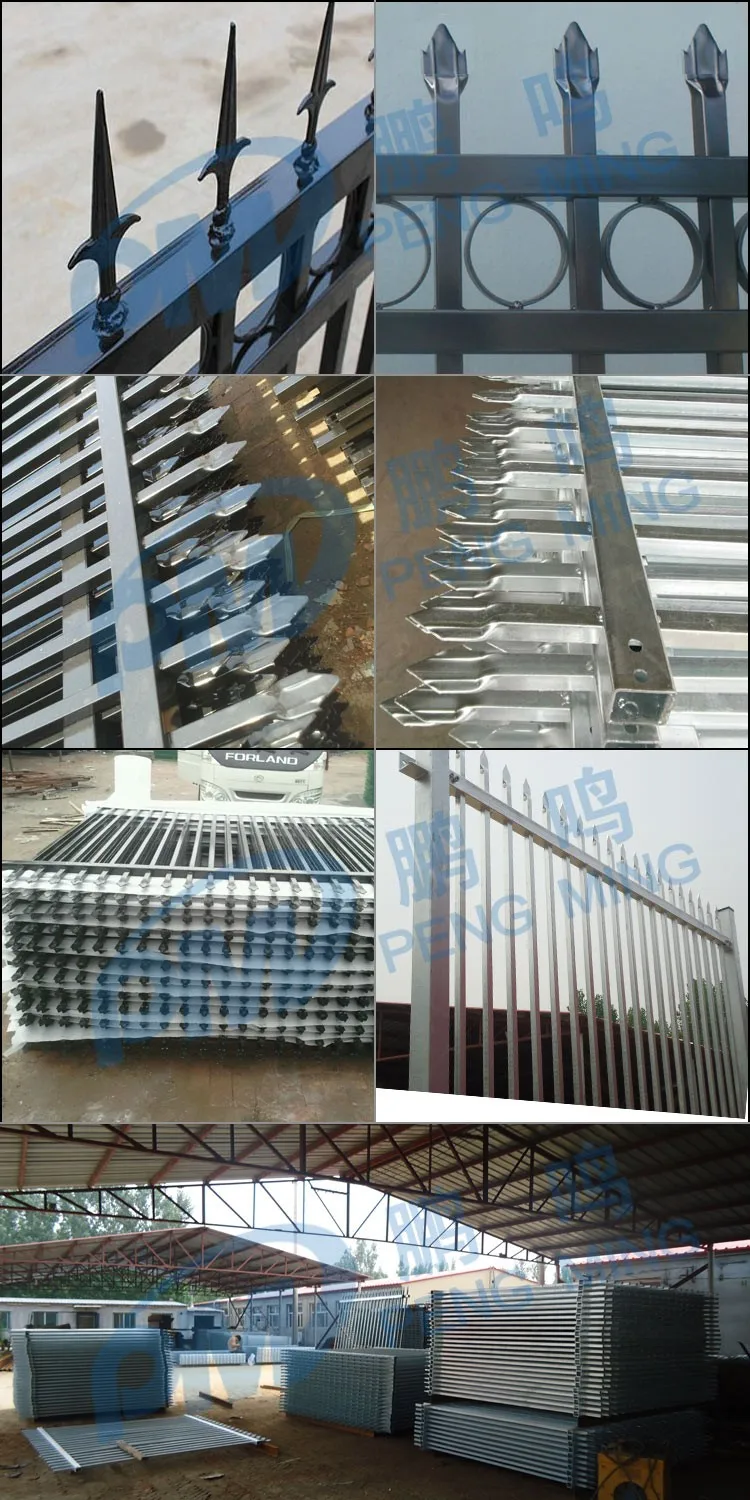 Hot Dip Galvanized Wrought Iron Fence / Steel Wrought Iron Fence ...