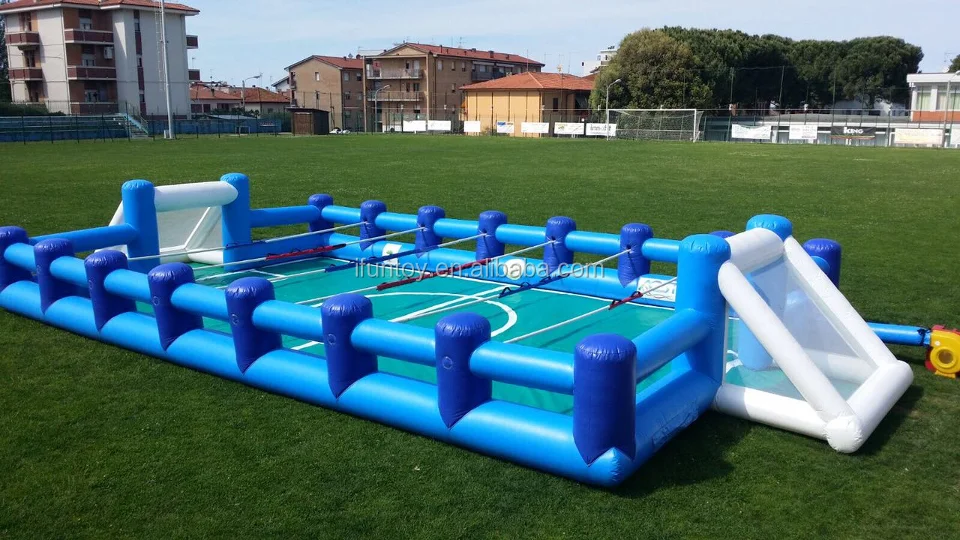 Outdoor Human Foosball Tournament Inflatable Slip And Slide Football ...