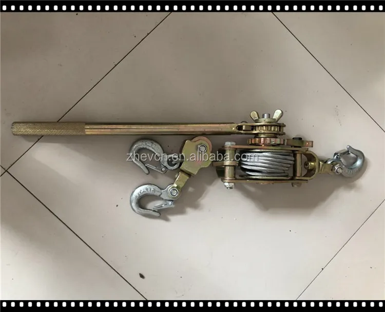 PAT Hand Wire Rope Puller Cable Ratchet with Come Along Clamp