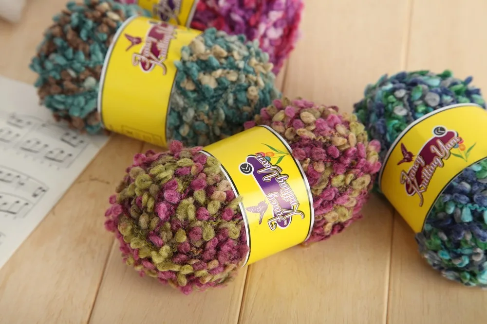 Factory Direct Sales Fancy Boucle Yarn Acrylic Wool Yarn Hand Knitting ...