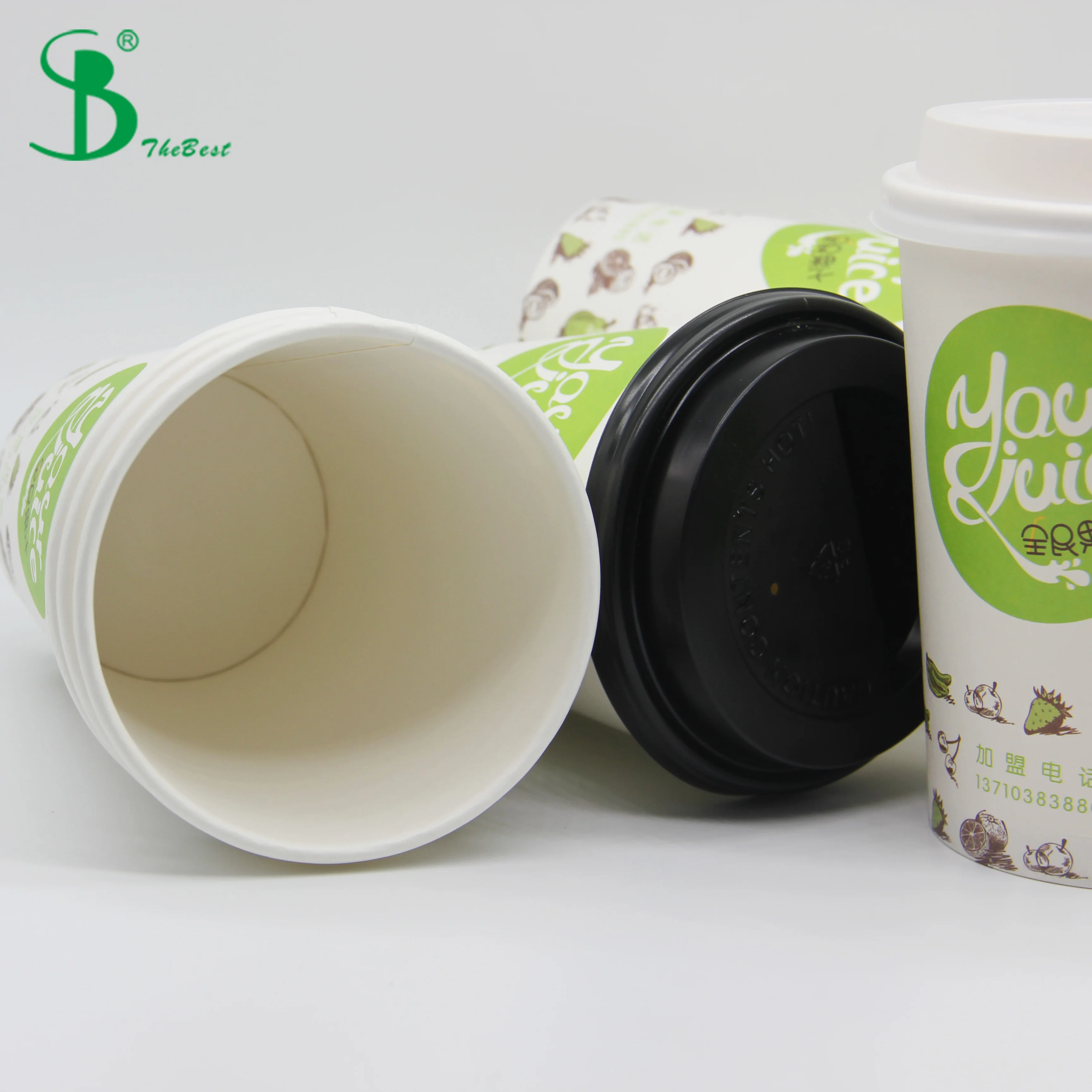 Custom Design Paper Cup Disposable Hot Coffee Paper Cup With Lids - Buy ...
