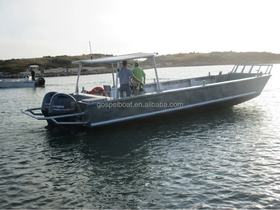 50ft 15m CCS Standard Small Aluminum Barges with Crane