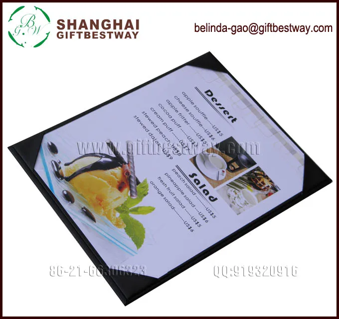 GBW Single Panel Menu Board - Elegant A3 Restaurant Cover