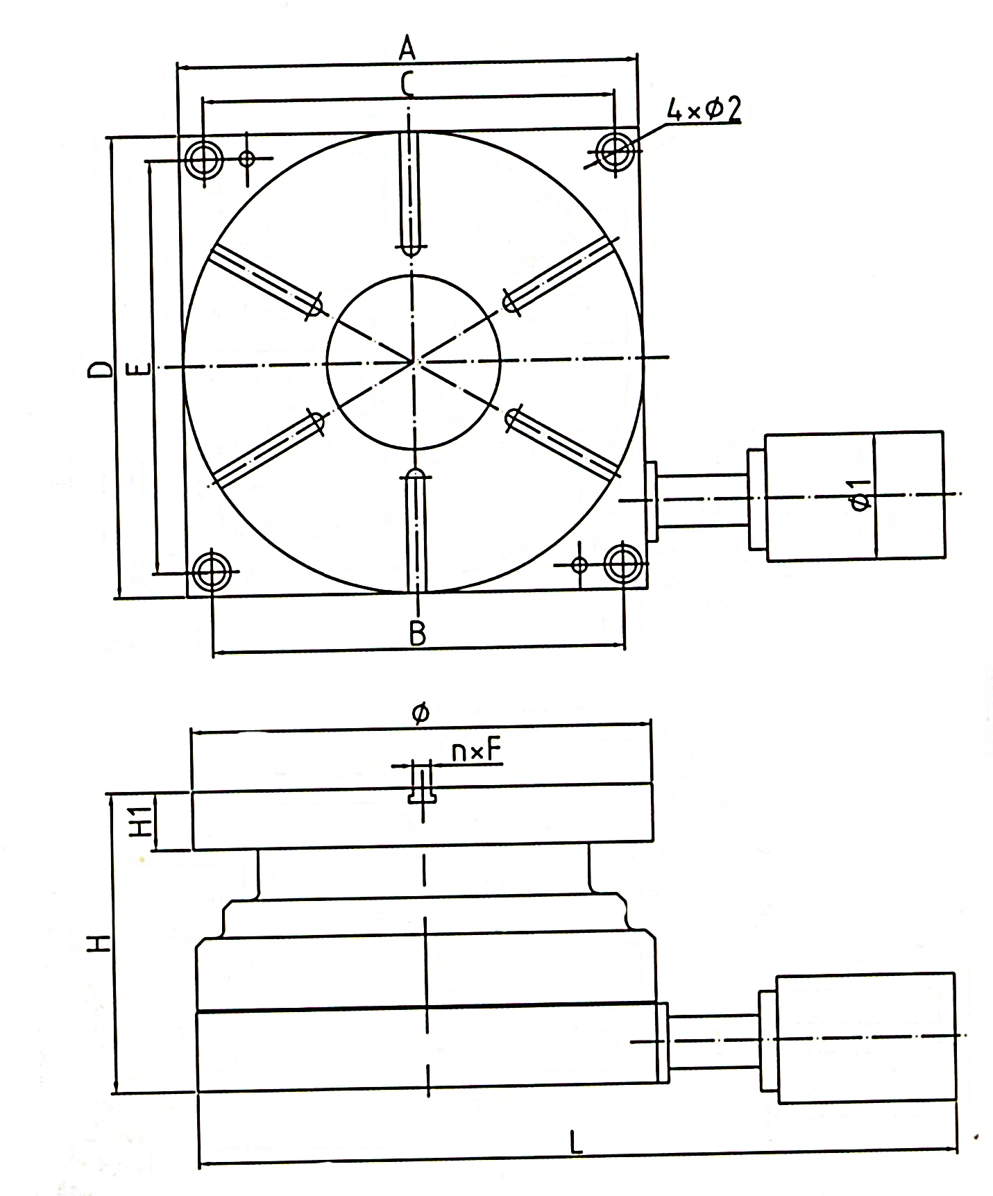 High Performance Hldb-200 Series Equal Indexing Rotary Table 4/6/8 ...