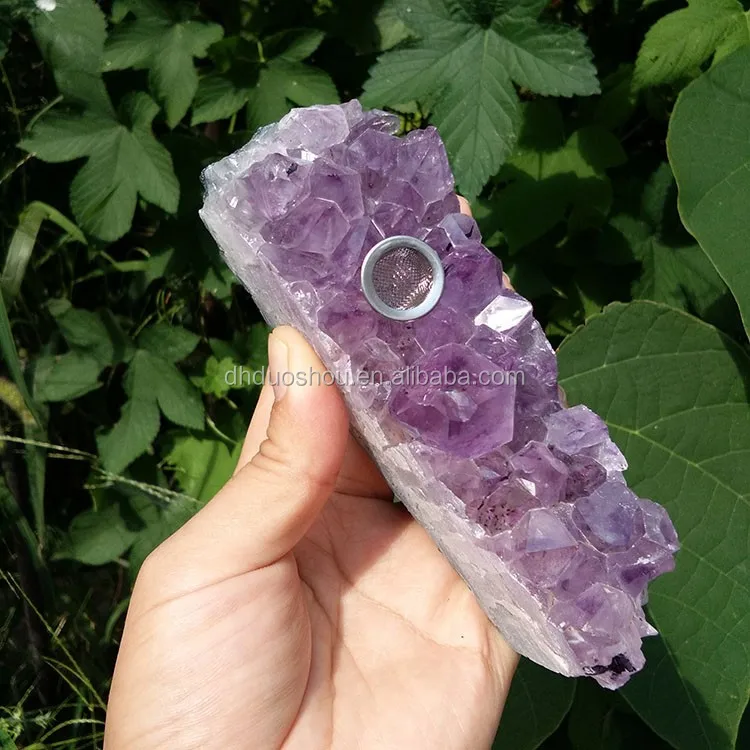 Crazil Rough Natrual Raw Rock Stone Weed Smoking Pipes Quartz Crystal ...