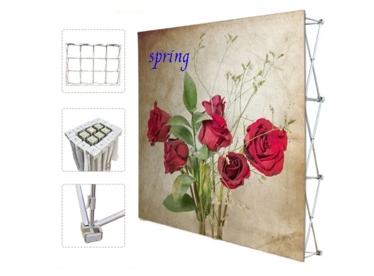 Curved 8ft Stretch Fabric Backdrop With Adjustable Curved Booth ...