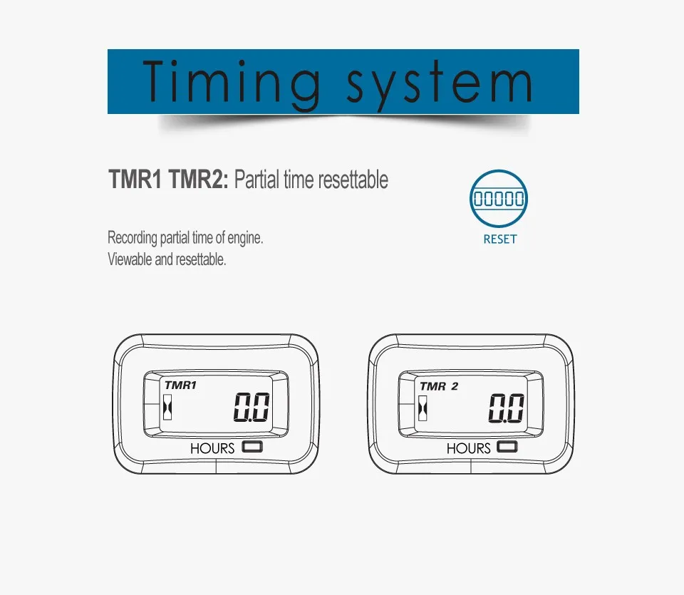 Gasoline Engine Diesel Engine Digital Inductive Hour Meter Ac/dc Engine ...
