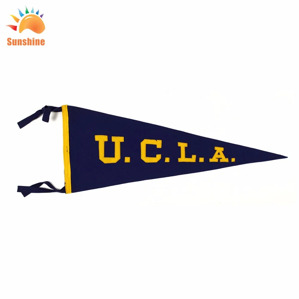Custom Felt Pennants Wholesale Triangle Wool Felt Banner Hanging Flag ...