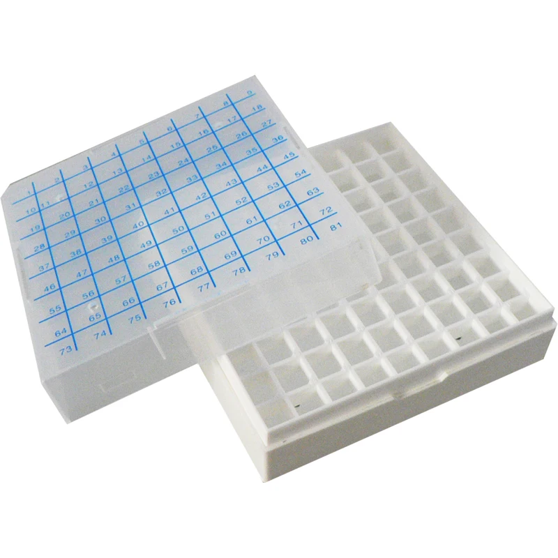 Cryo And Cold Storage Vials 81 Or 100 Well Polypropylene Boxes For ...