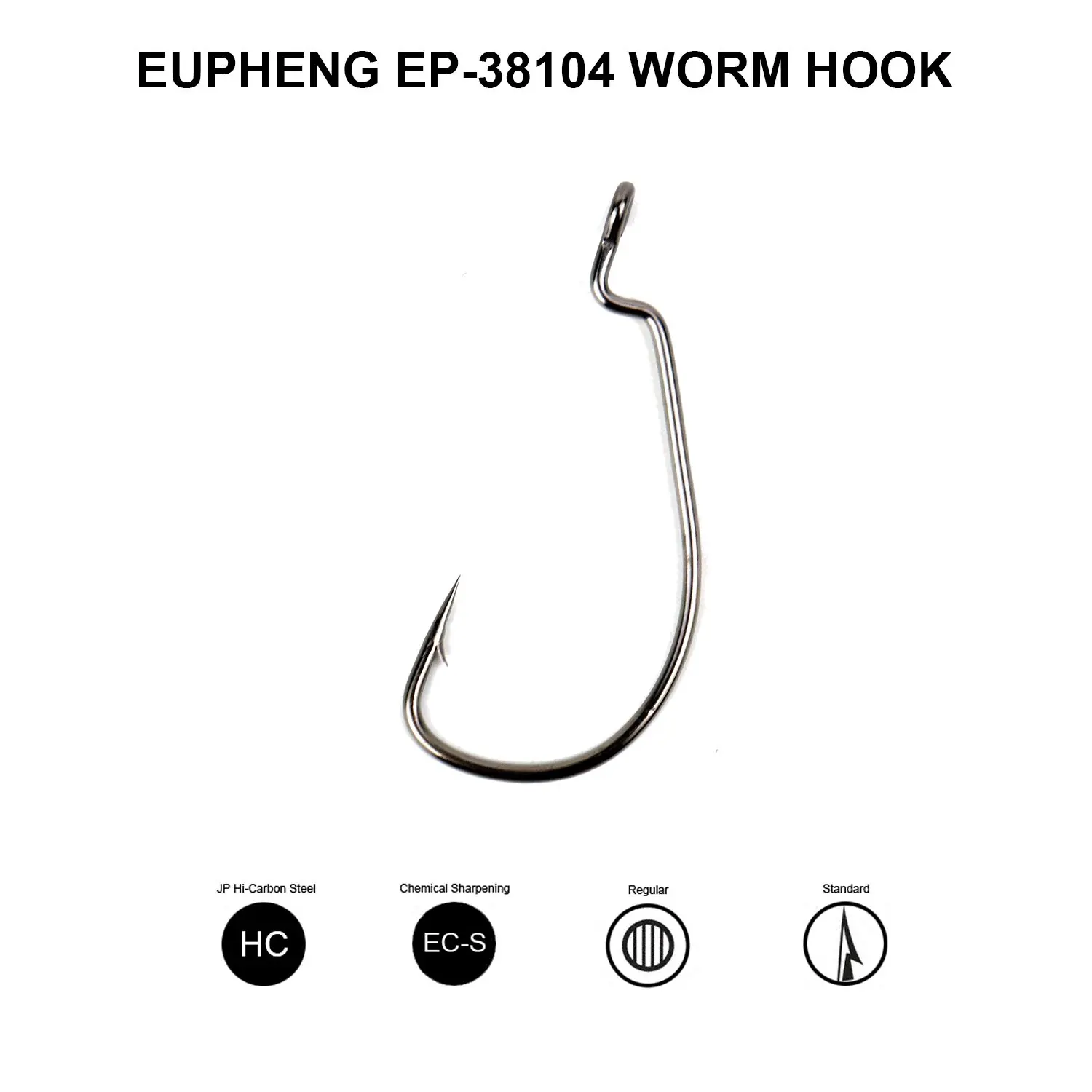 Eupheng EP-38104 Marine Worm Hook - Chemically Sharpened