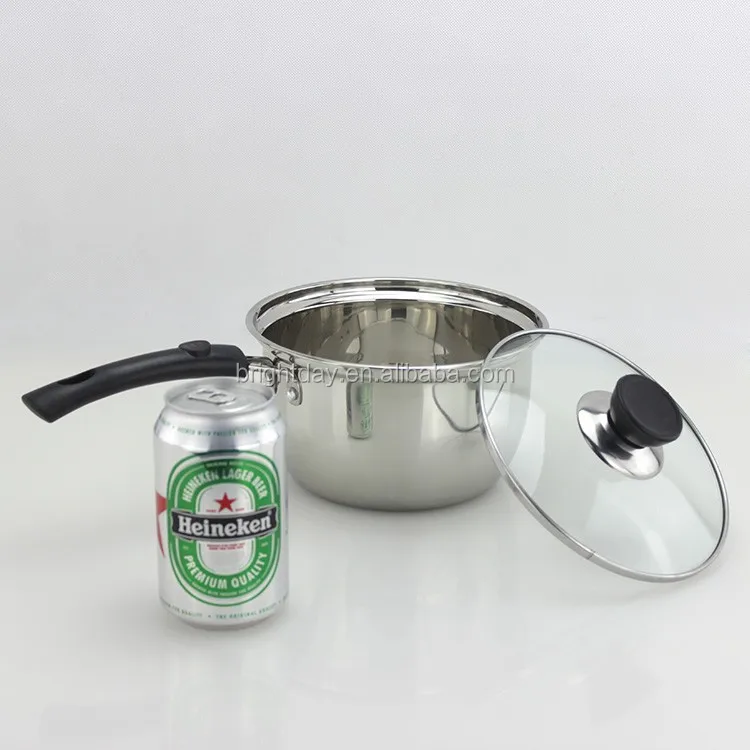 Single Handle Soup Pot - Durable Non-Stick Stainless Steel