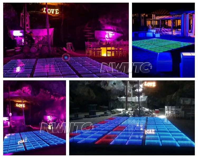 Dj Disco Panel Tile Portable 3d Toughened Glass Light Up Led Dance ...