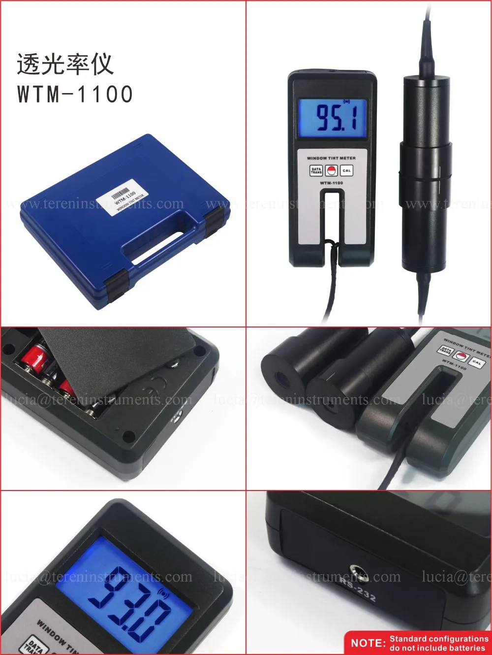 Window Tint Meter Wtm-1100 Digital Light Transmittance Meter Window ...