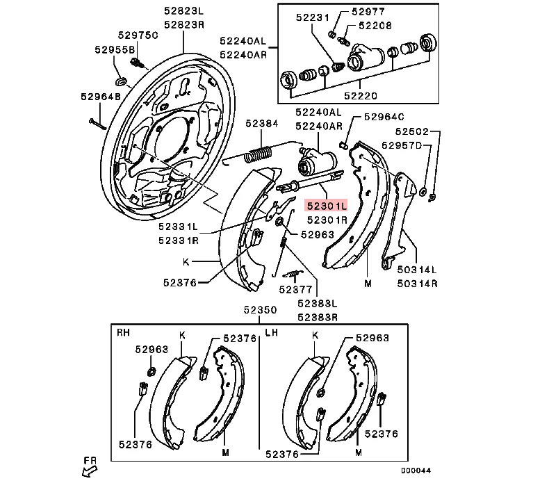 Lh Rr Brake Shoe Slack Adjuster For Mitsubishi Triton L200 Sport Ka4t ...