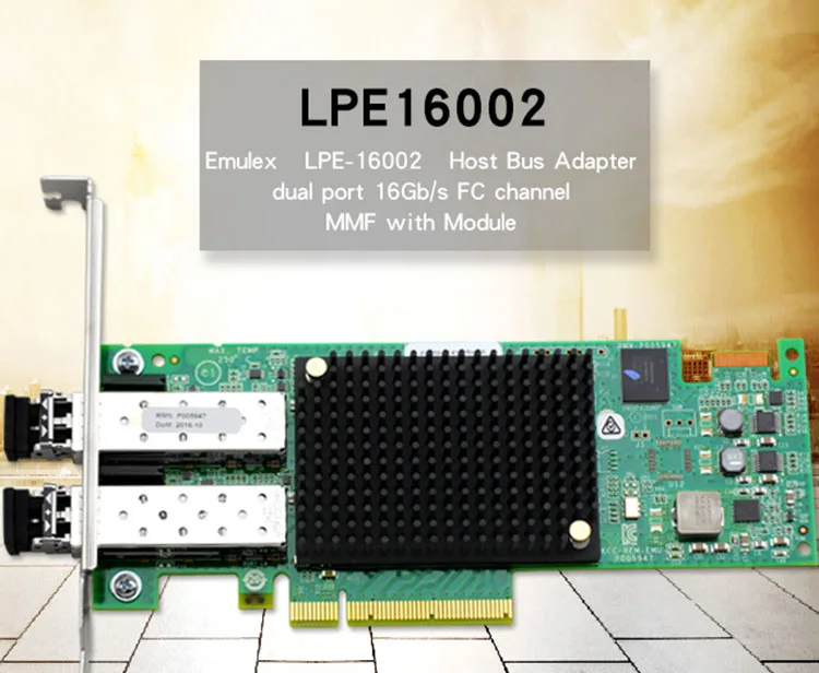 Emulex Lpe16002 Emulex 16gb Fc Dual-port Pci-e Fibre Channel Adapters ...