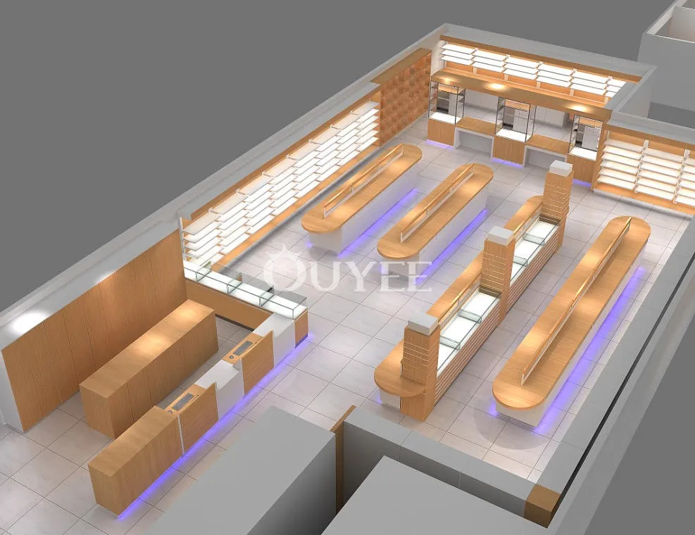 Customized Retail Modern Showroom Display Furniture Computer Shop ...